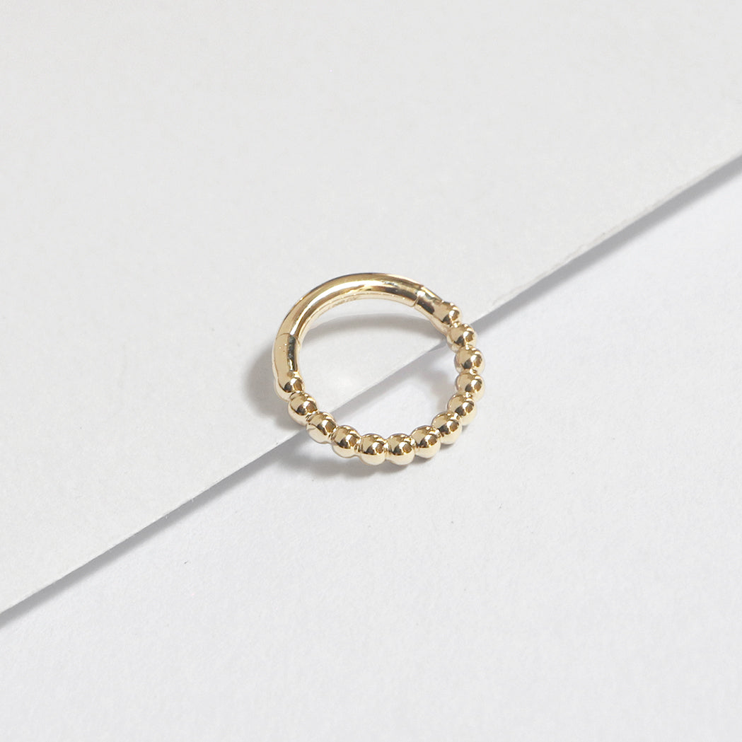 Bubble Clicker 8 mm Ear Piercing in Gold